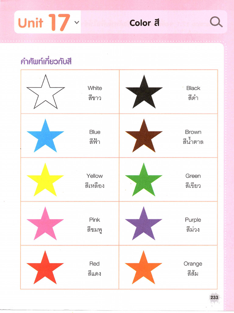 Unit 17 Colors | PDF