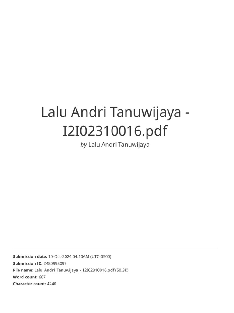 Submission by Lalu Andri Tanuwijaya | PDF