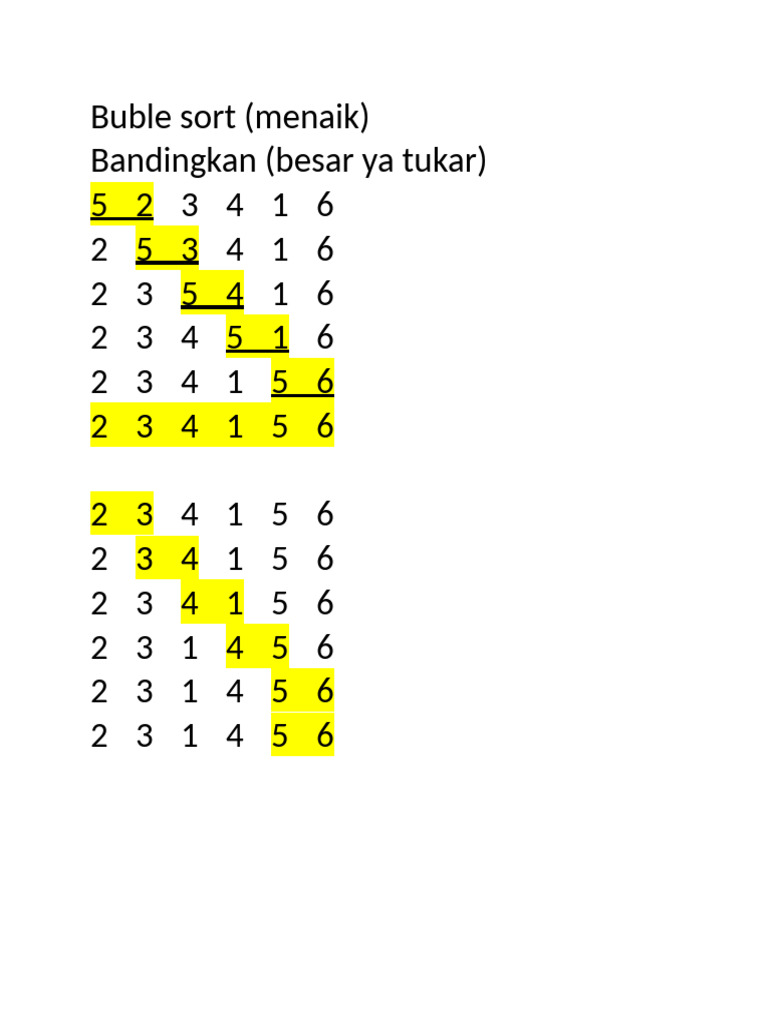 Latihan Buble Dan Bucket Sort | PDF