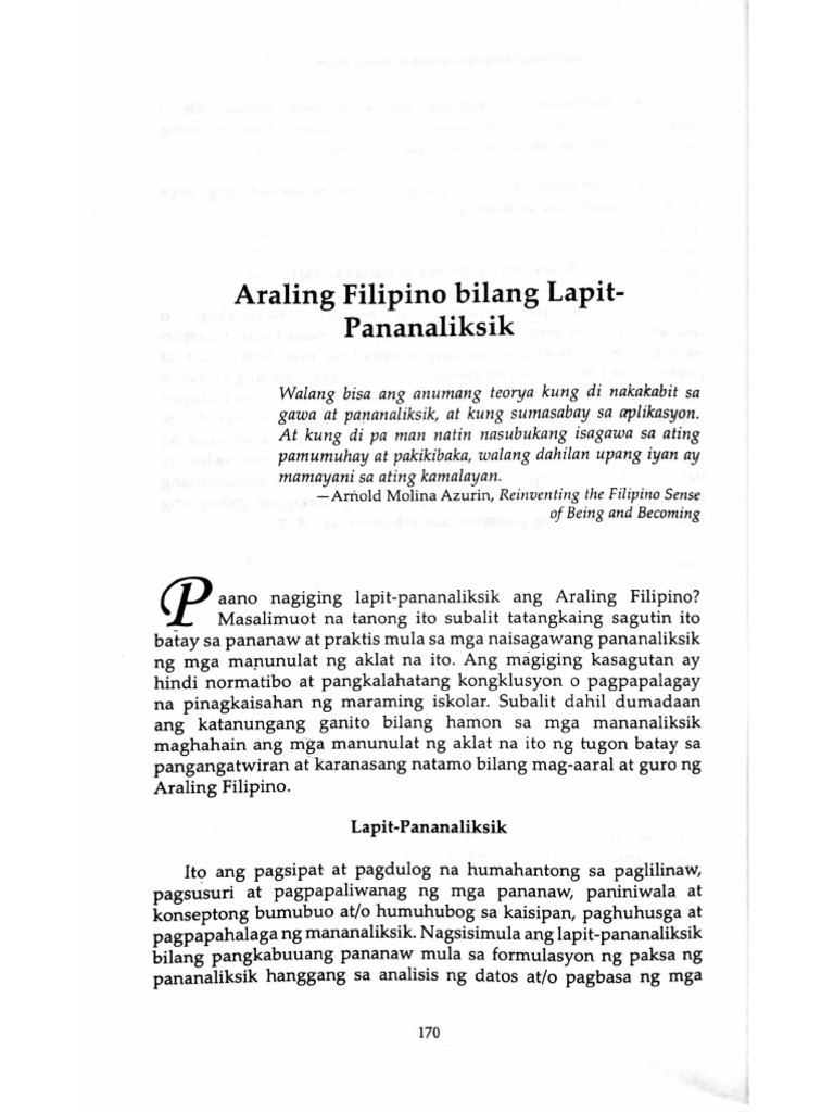 Araling Pilipino Bilang Lapit Pananaliksik Nuncio | PDF