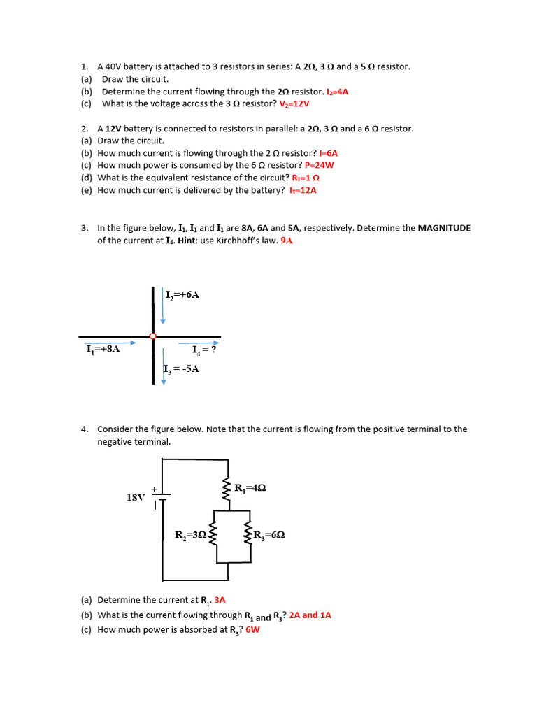 PHY1DB1 - Electricity Tutorial#1 | PDF