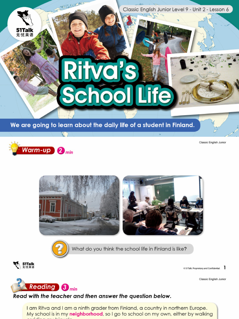 6íó╡┌┴∙┐╬ └∩╠╪═ ╡─╤º╨ú╔·╗εLesson 6 Ritvaí»s School Life | PDF