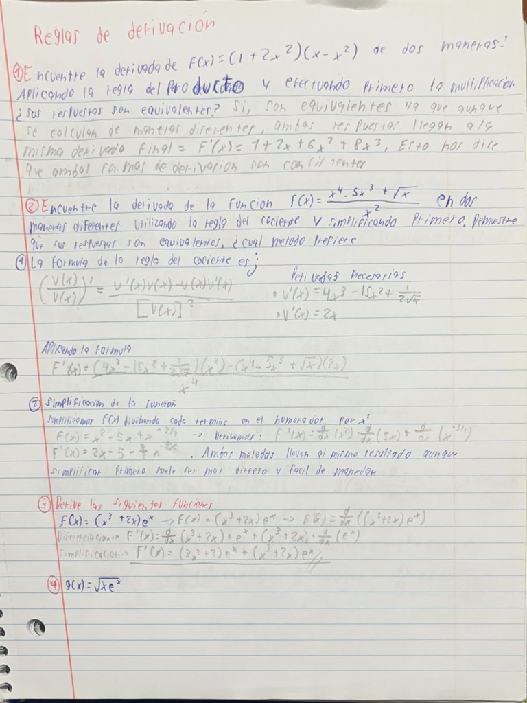 Reglas de Derivacion | PDF