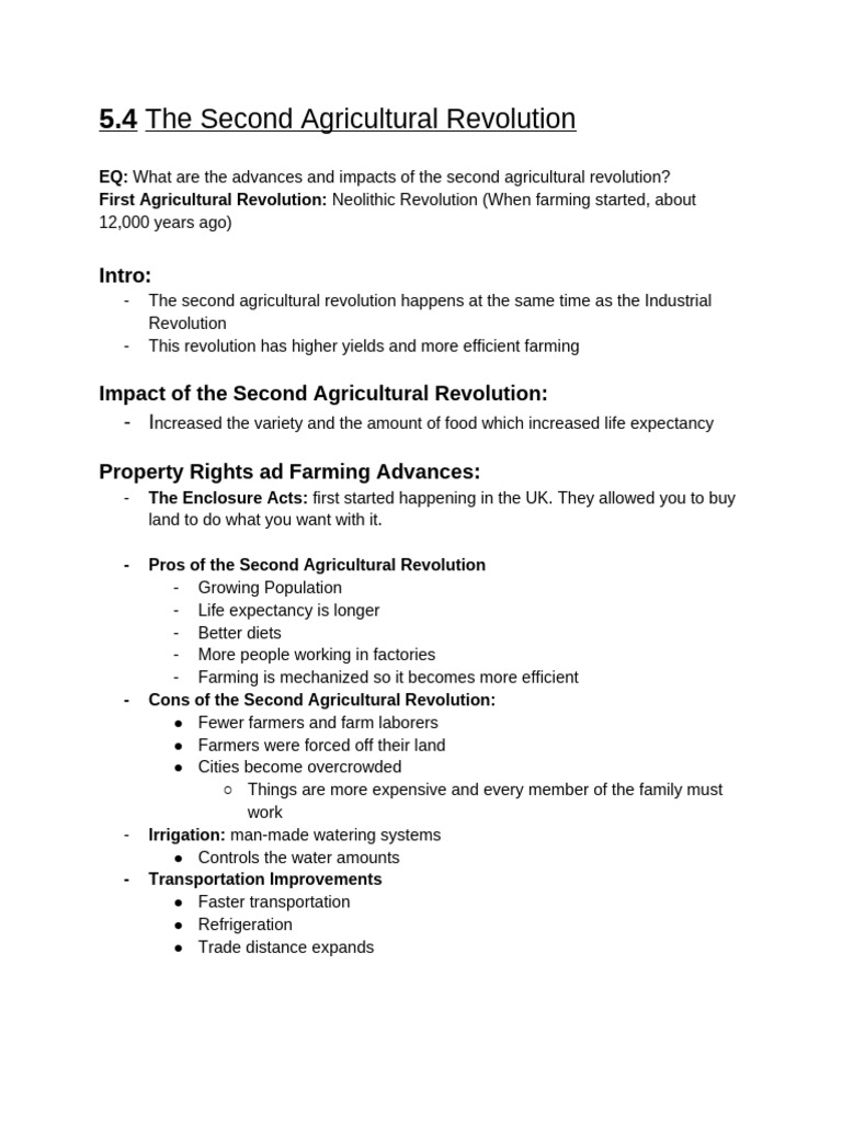 AP Human Geo Notes | PDF | Agriculture | Intensive Farming
