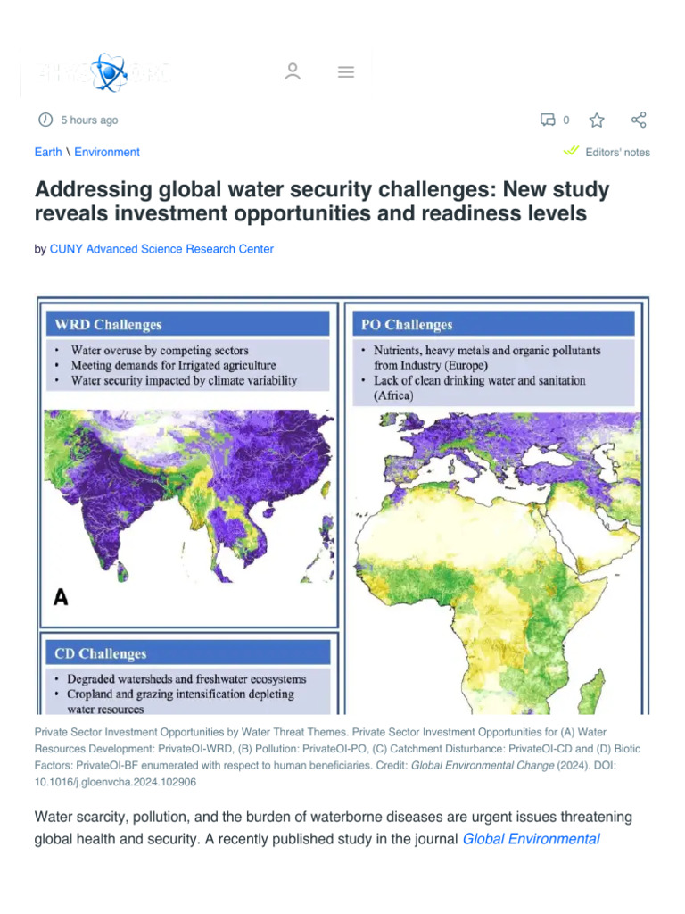 Global Water Security Investment Insights | PDF | Water Security ...