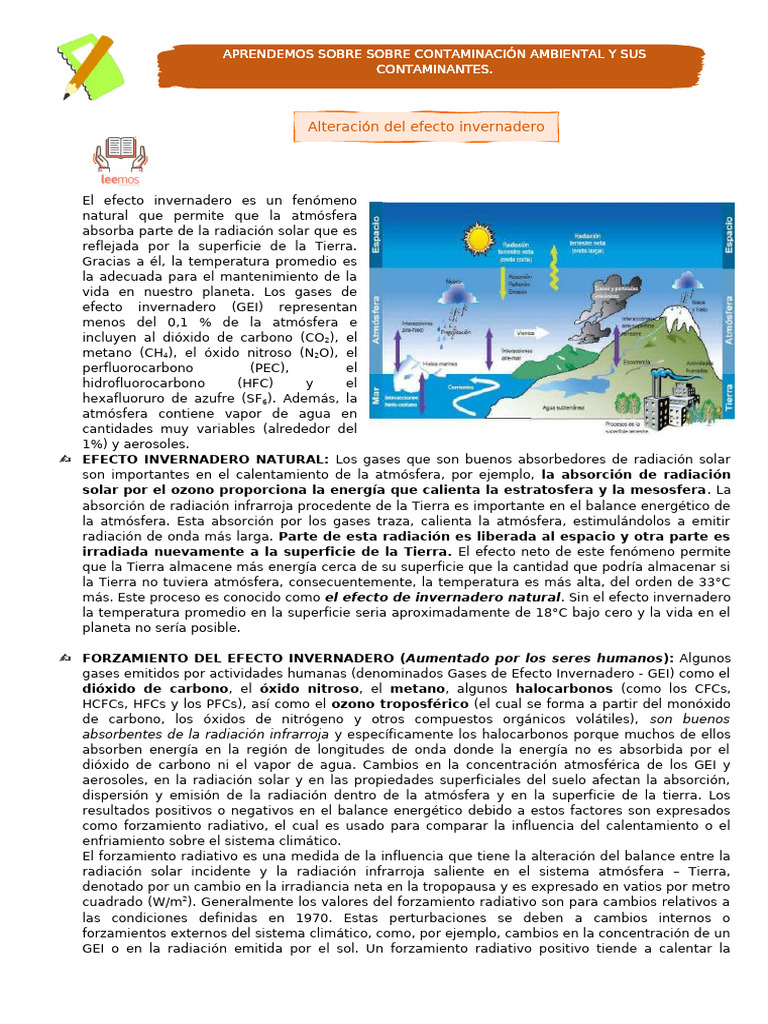 3º Act 2-Cyt-Und 8 | PDF | Gases de efecto invernadero | Atmósfera
