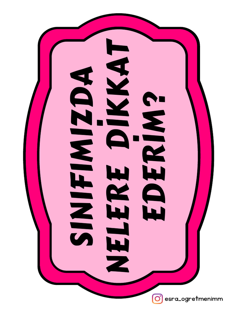 Sinif Kurallari Afis 1 | PDF