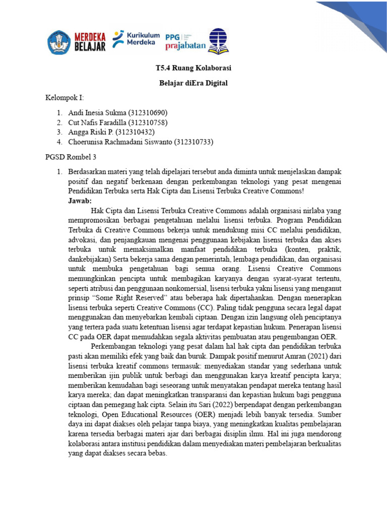 T5.4 Ruang Kolaborasi BIDA | PDF