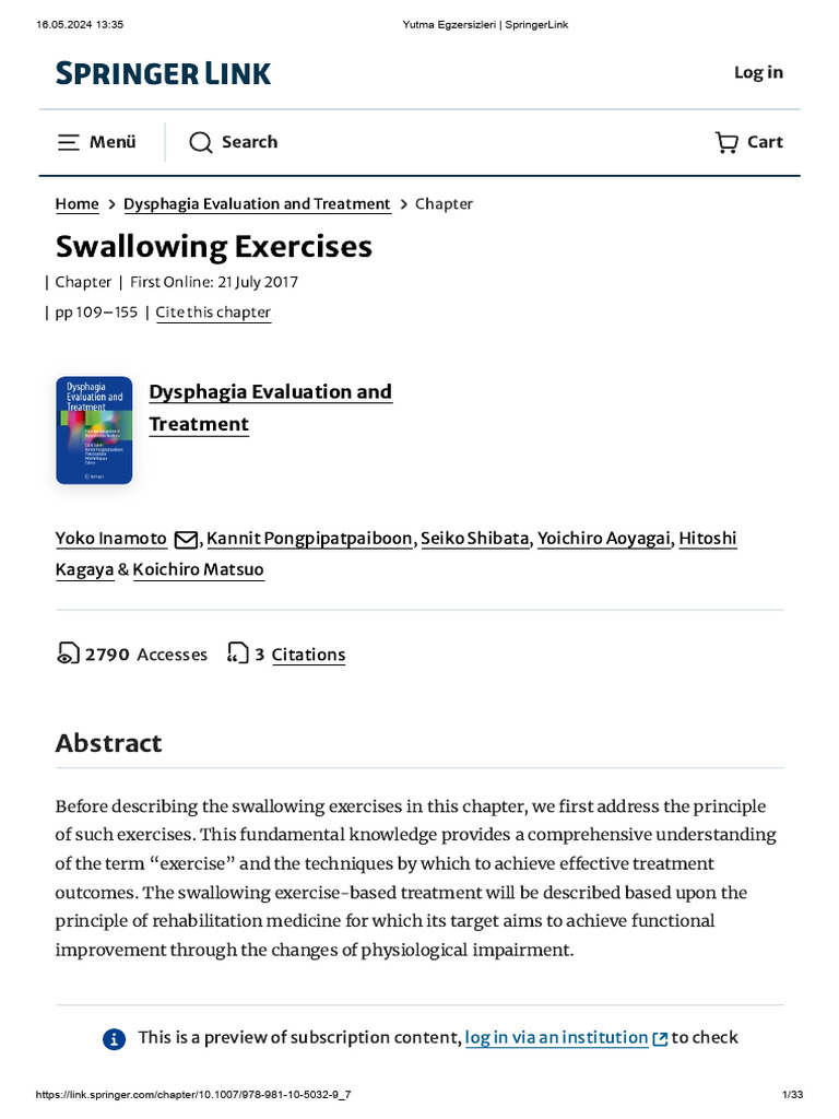 Yutma Egzersizleri - SpringerLink | PDF