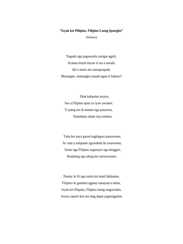 Ilokano Tula | PDF