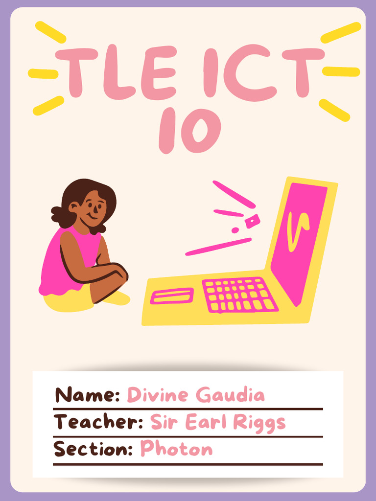 Hand-Drawn Girl Computer Science Cover A4 Document - 20241006 - 221534 ...