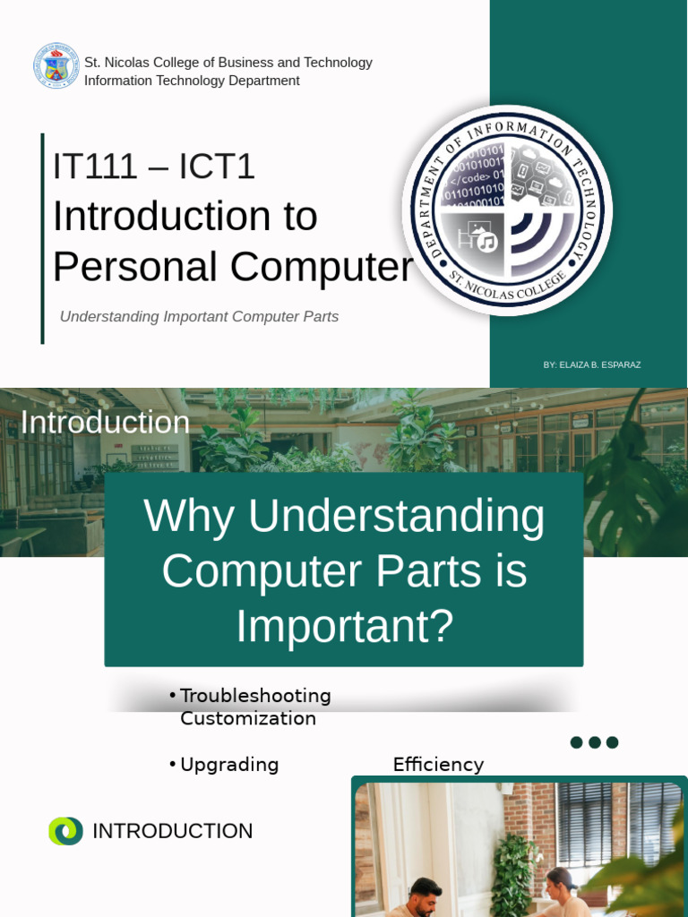 Topic 2 Introduction To Personal Computer | PDF | Random Access Memory ...