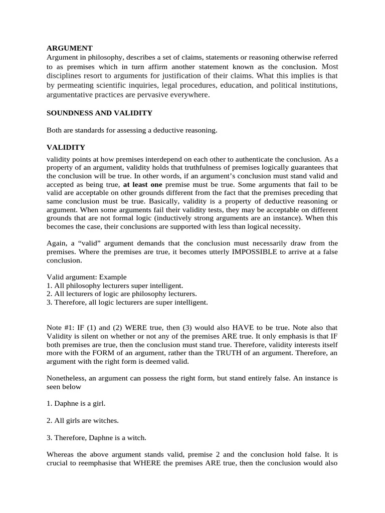 Argument | PDF | Argument | Logical Consequence