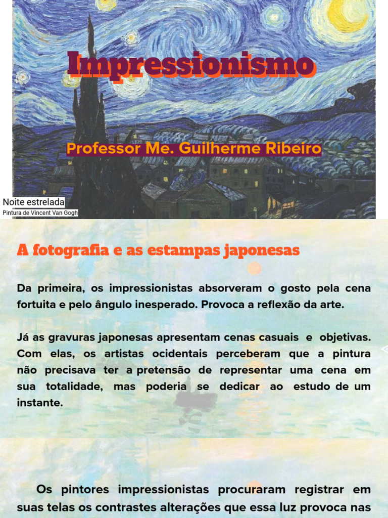 4 Impressionismo Com Questões | PDF | Impressionismo | Claude Monet