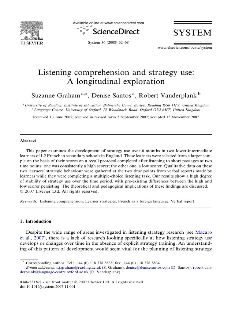 Graham 2008 | PDF | Recall (Memory) | Metacognition