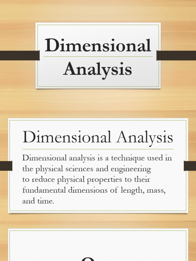 Dimensional Analysis Techniques and Examples | PDF | Metrology | Quantity