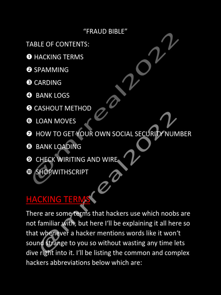 Fraud Bible Spamming Tut Full Steps (A&z) | PDF | Spamming | Websites