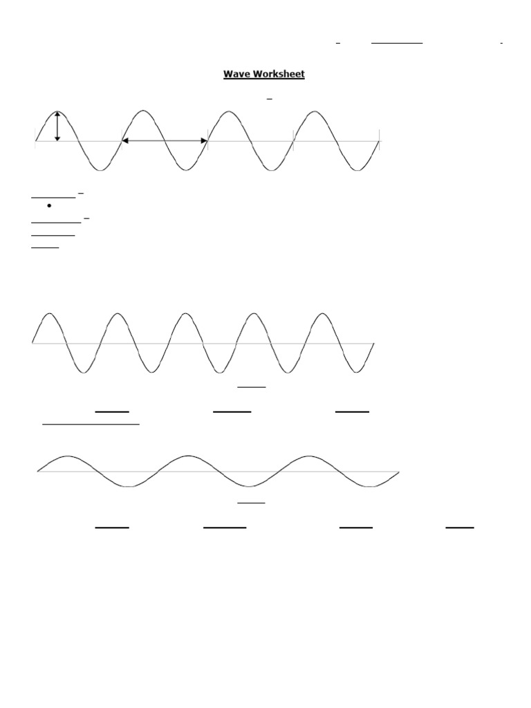 Wave Properties and Calculations Worksheet | PDF | Frequency | Wavelength