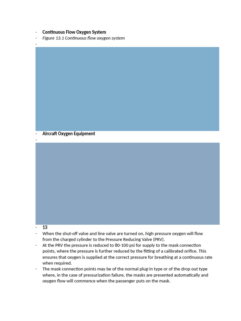 Continuous Flow Oxygen System | PDF | Gas Technologies | Equipment
