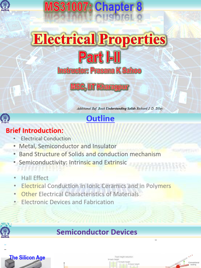 Chapter 8 (I-II) Electrical Properties | PDF | Electrical Resistivity And Conductivity ...