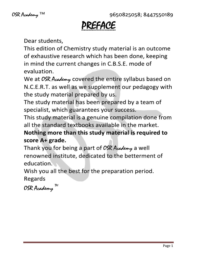 Chemistry Module - 1 | PDF