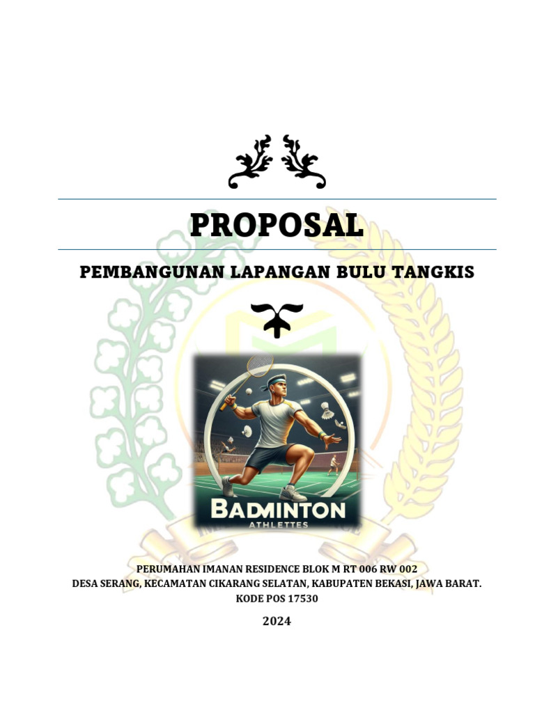 Proposal - Lapangan Bulu Tangkis - DRAFT | PDF