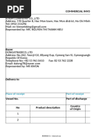 Evergreen Line Bill of Lading Template | PDF