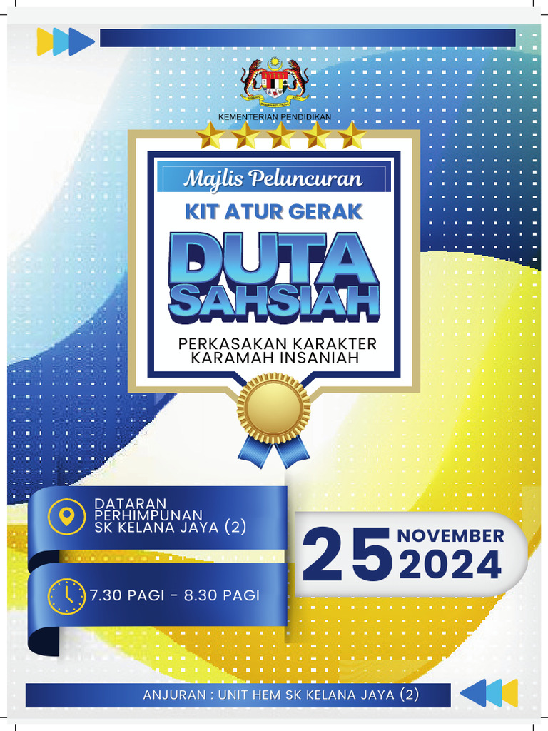 Buku Program Kit Atur Gerak Duta Sahsiah 2024 | PDF