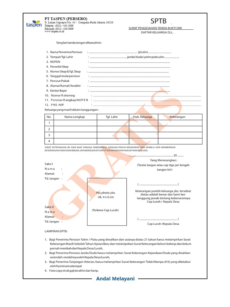 Form SPTB New - 040357 | PDF