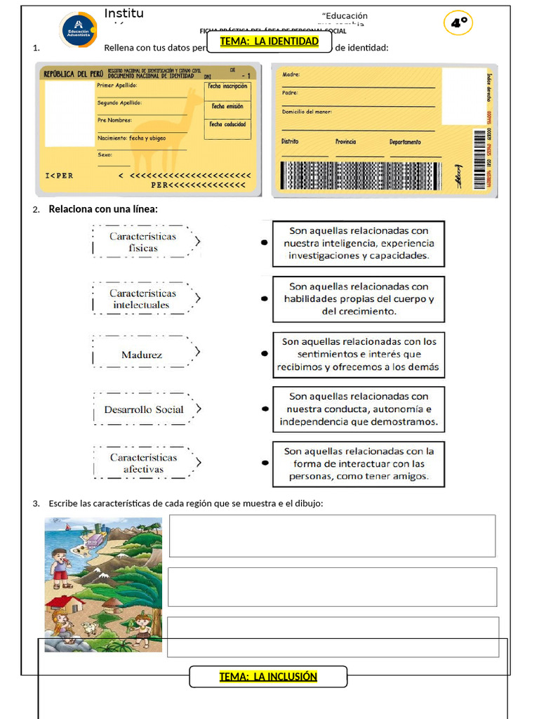 Ficha PS - Identidad e Inclusion | PDF