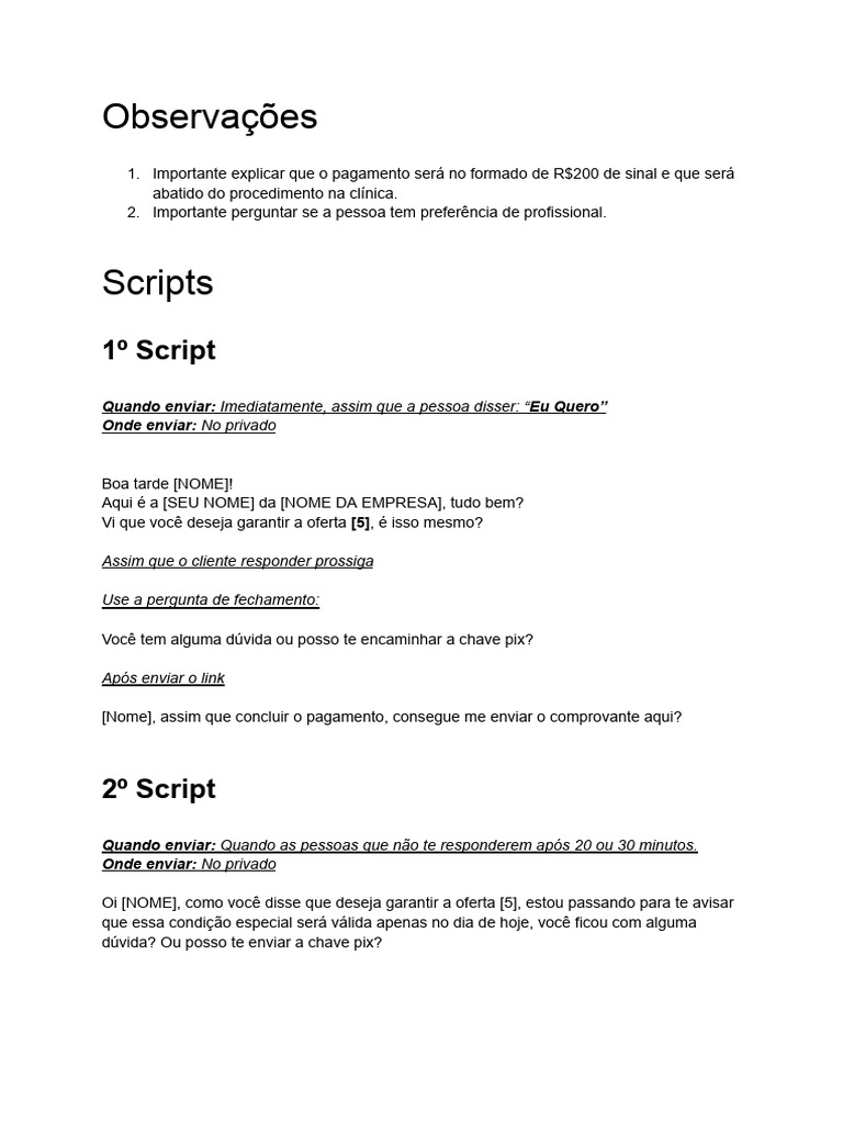 Script de Atendimento para Campanha de Grupos de Whatsapp | PDF