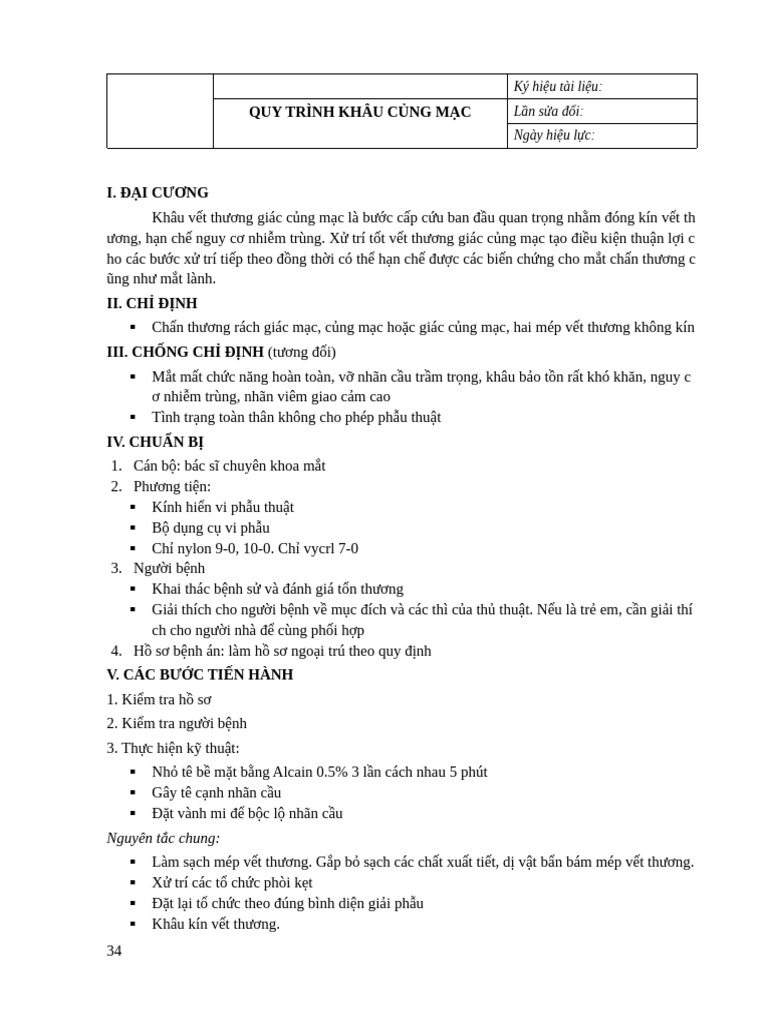 13-Quy TRÌNH KHÂU C NG M C | PDF