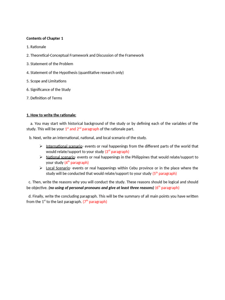 Rationale and Framework Sample | PDF | Concept | Cognitive Science