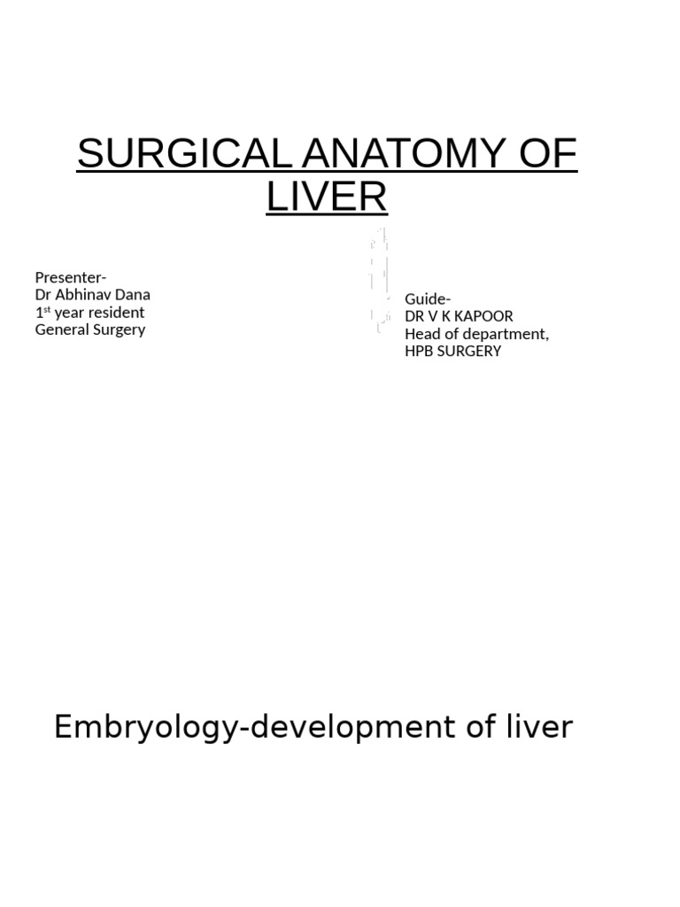 Liver Anatomy | PDF | Liver | Medical Specialties