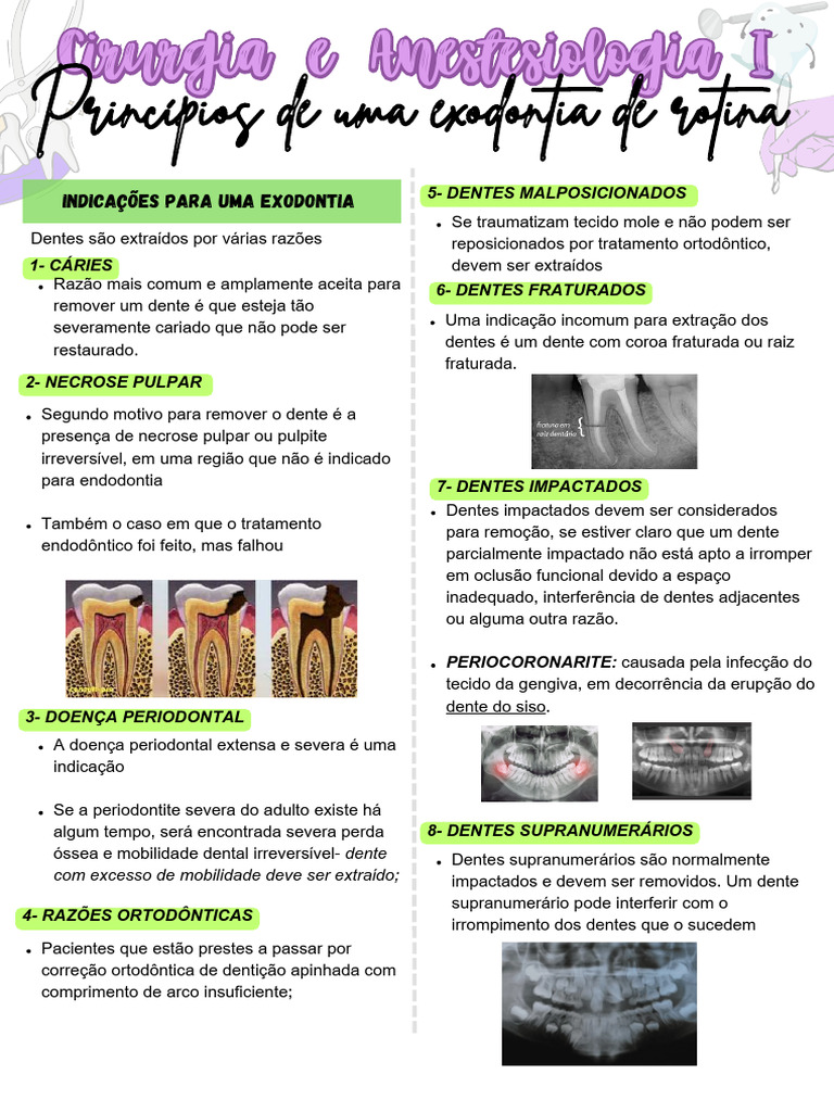 Exodontia Simples | PDF | Dente humano | Especialidades médicas