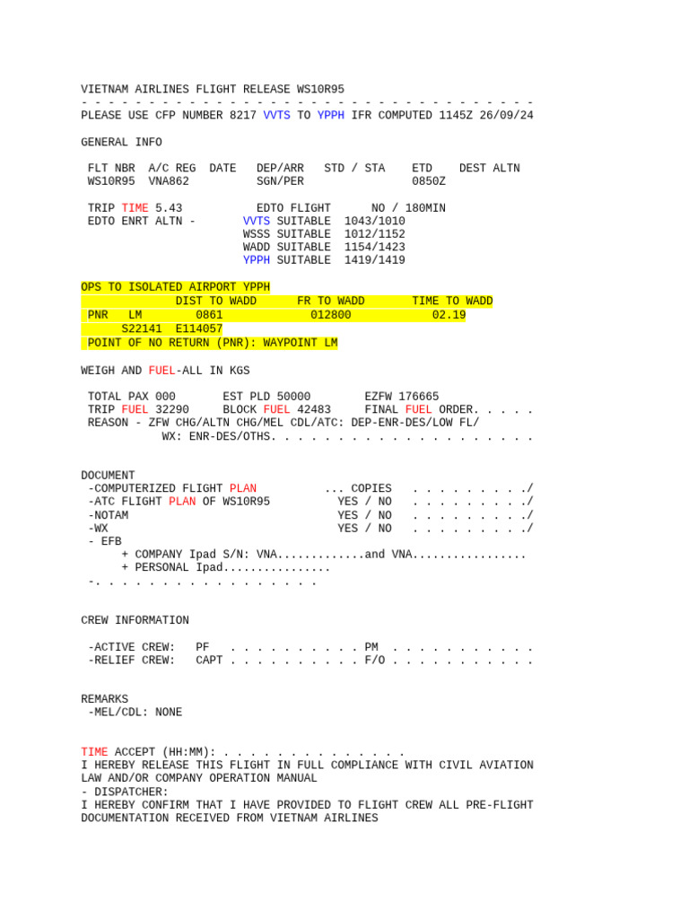 Isolated CFP Format | PDF | Aircraft | Aerospace