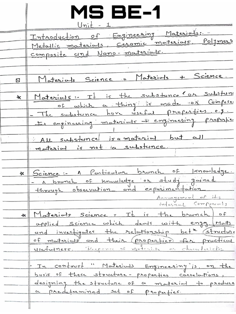 MS Notes | PDF