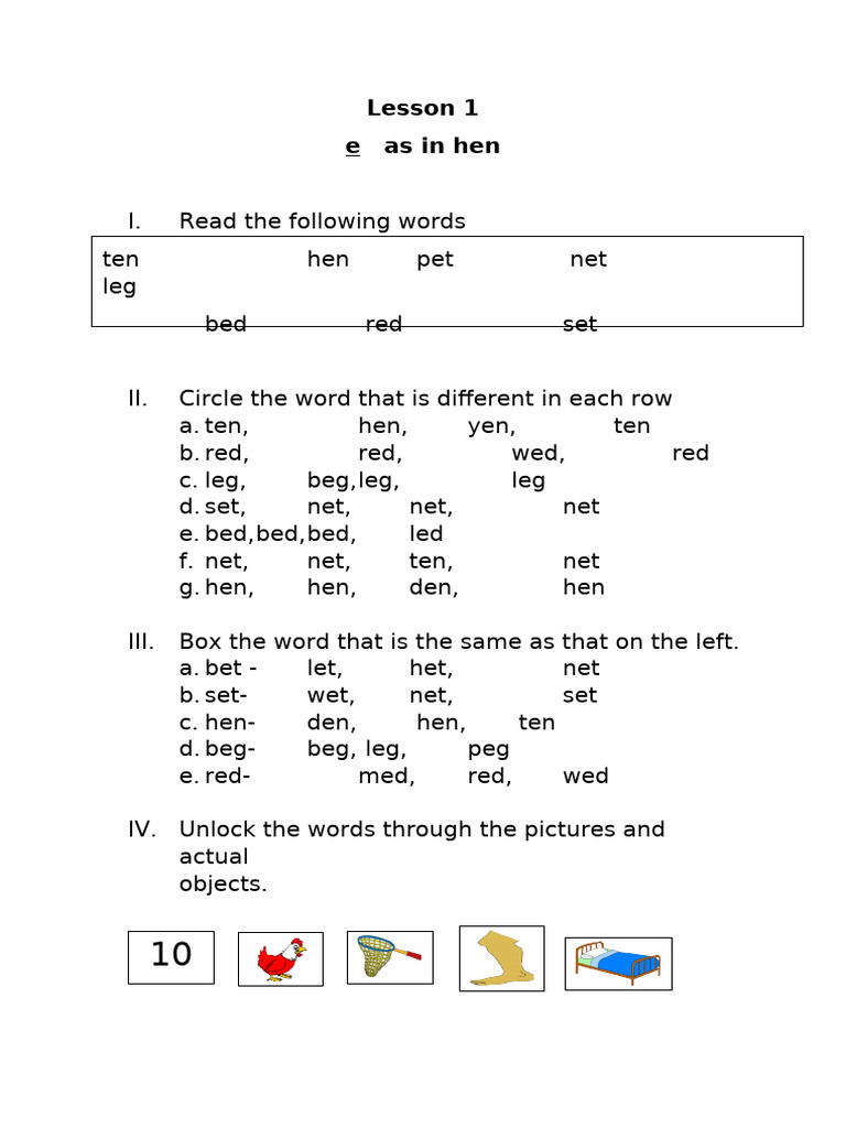 Fuller Activity For Non Reader Lesson 1 | PDF