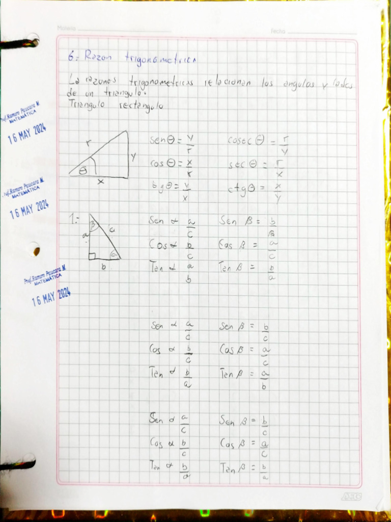 Raspones Trigonometrícas | PDF