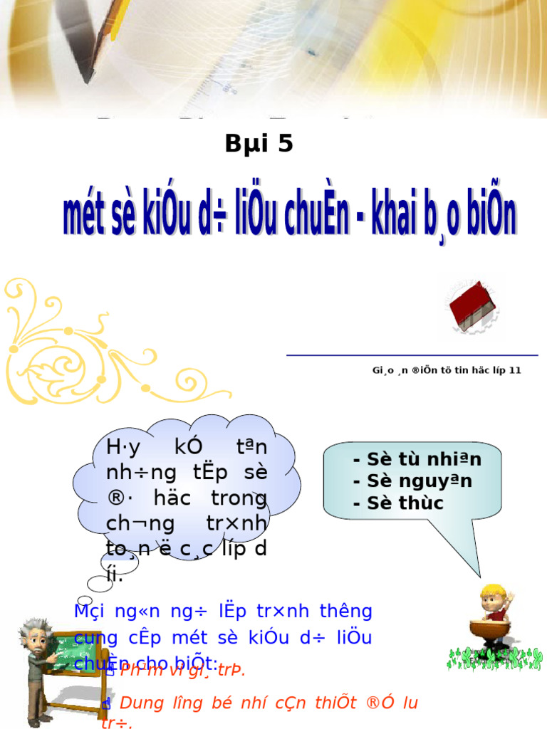 Tiet 05. Mot So Kieu Du Lieu Chuan | PDF