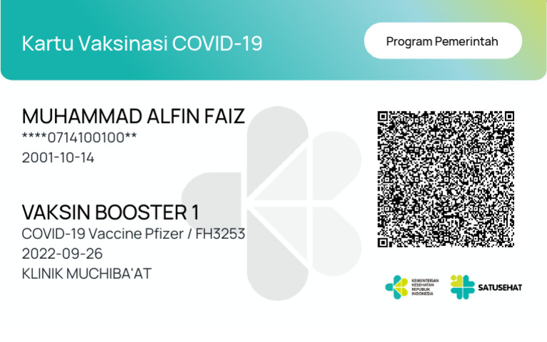 Sertifikat-Vaksin-Dosis 3-Muhammad Alfin Faiz | PDF