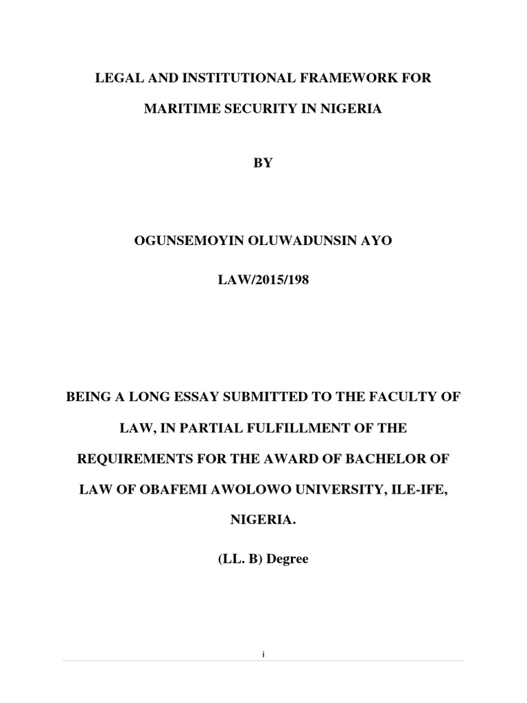 Legal and Institutional Framework For Ma | PDF