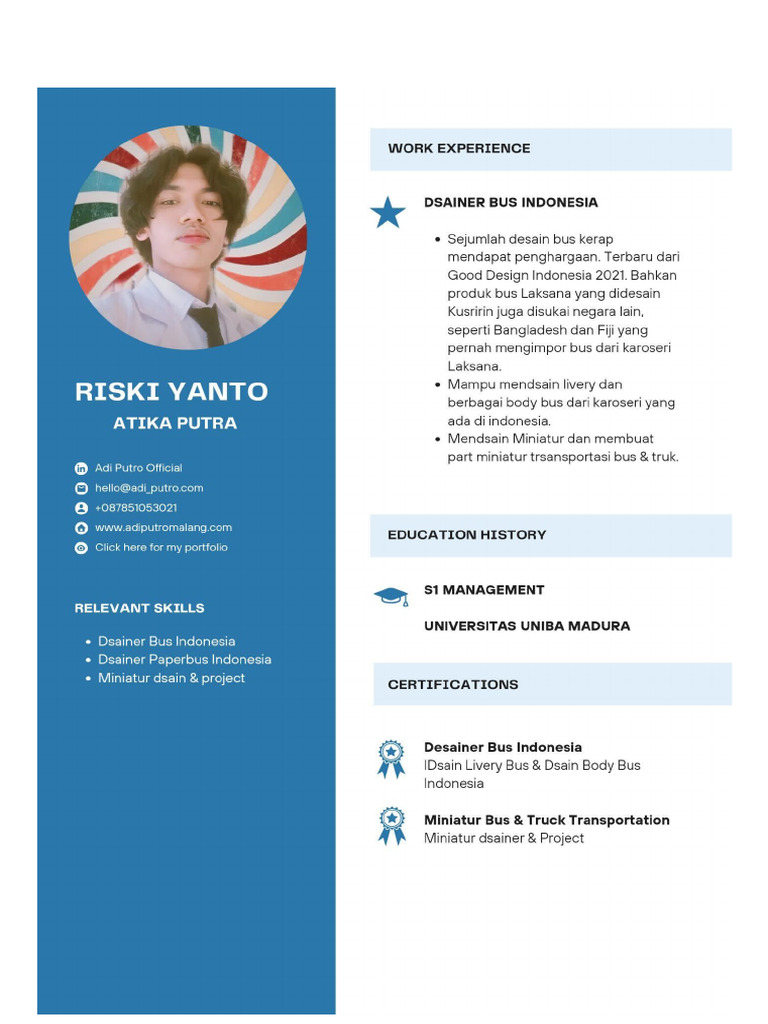 CV Riski Yanto A.P MGI 23 | PDF