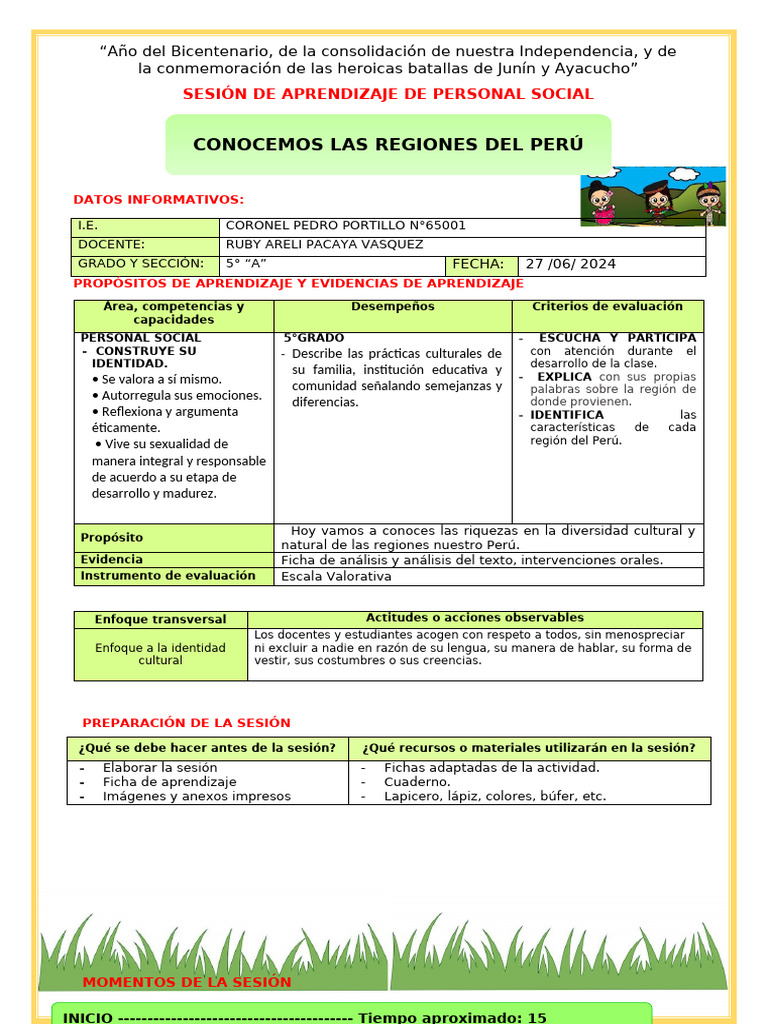 Aprendiendo sobre las Regiones del Perú | PDF | Perú | Andes