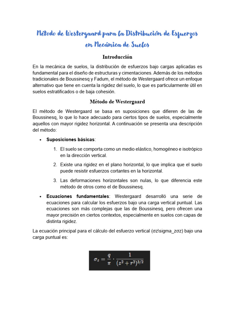 Metodo de Westergaard | PDF | Rigidez | Elasticidad (Física)