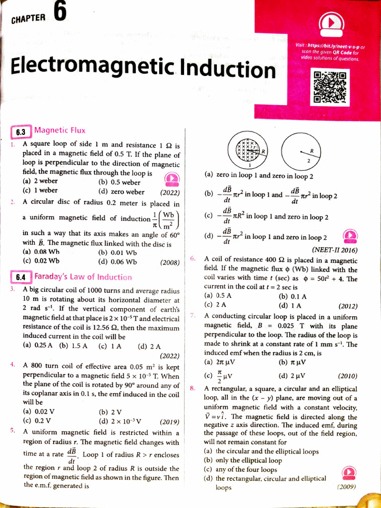 Emi Neet Kcet Jee Pyqs | PDF | Inductance | Inductor