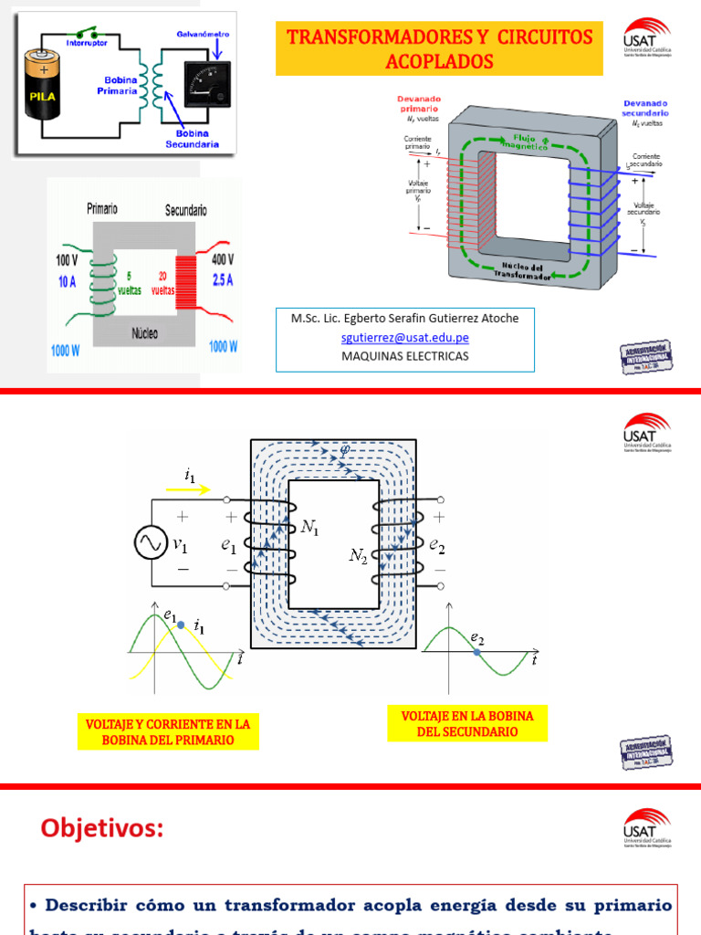 Tema 12 Transformadores Electricos 2024-Ii | PDF | Transformador | Inductor