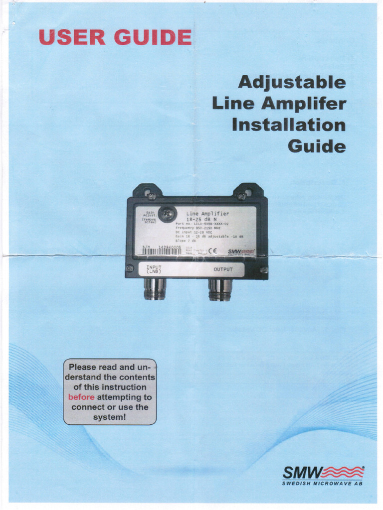 SMW Adj. Line Amplifier | PDF