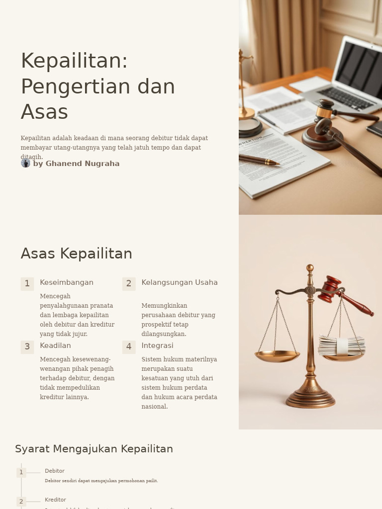 Kepailitan Pengertian Dan Asas | PDF