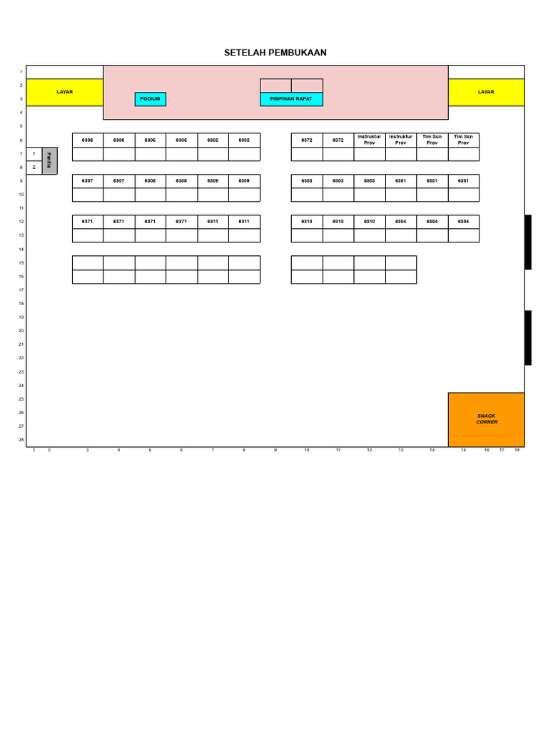 Layout Ruangan - Setelah Pembukaan | PDF